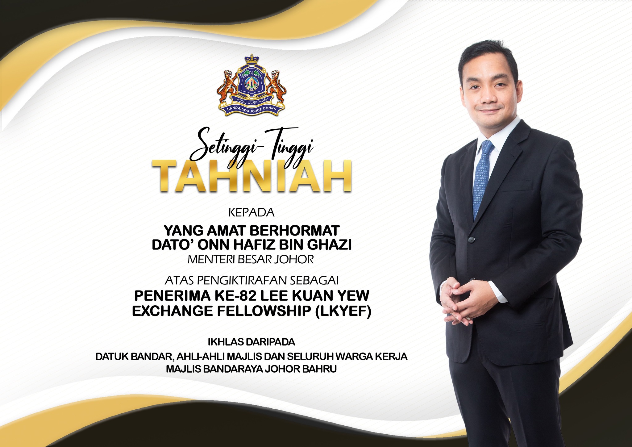 Setinggi-Tinggi Tahniah Kepada Yang Amat Berhormat Dato' Onn Hafiz bin ...